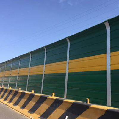 China Highway Noise Barrier Panels 50mm Thick Sound Absorbing Acoustic Fence for Road Construction for sale
