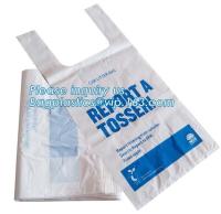 China awesome quality compostable t shirt plastic bags, corn starch plastic bag / compost T-shirt bag / 2.5mil thickness plast for sale