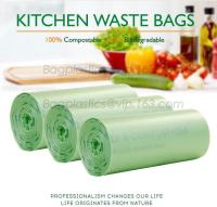 China biodegradable and compostable shopping checkout bag, recycled plastic shopping garbage bag on roll, biodegradable food for sale