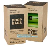 China Cornstarch Based Eco Compostable Dog Poop Pick Bag - 4Refill Rolls,60Bags, EN13432 BPI OK compost home cheap price high for sale