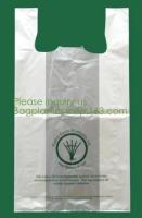 China Eco friendly Compostable Dog Poop Bags Shopping bags Supermarket Shopping Bags T-shirt Bags Compostable Bags Trash Bags for sale