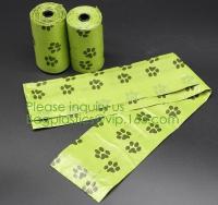 China Corn starch PLA 100% Compostable dog poop bag biodegradable waste bags, waste disposable, disposable consumbles, bagease for sale