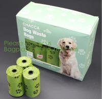 China Corn starch PLA 100% Compostable dog poop bag biodegradable waste bags, waste disposable, disposable consumbles, bagease for sale