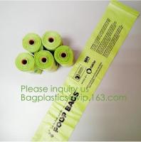 China custom size 100% biodegradable EN13432 compostable trash bags from China factory,OK COMPOST bio degradable plastic bag for sale