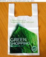China 100% Eco-friendly Material Certified PLA Compostable Bag,Corn Starch T Shirt Bag Meet EN13432 BPI Biodegradable And Comp for sale