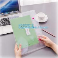 China A4 custom PP plastic file folder, document wallet with button, pp a4 decorative expanding file folders for sale