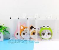 China Fashion lock Packaging Bag with Slider Fashion PVC sealed stationery bag, stationery frosted pvc bag with slider for sale