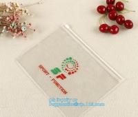 China frosted PVC slider zipper bag plastic bag with zipper resealable pvc slider zip poly bag, Slider Packing PE Zipper packi for sale