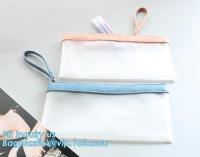 China Recyclable Plastic Clear frotsed Matte Vinyl Slider Zip lockk PVC Bag Packaging, slider zipper bag for garment packaging for sale