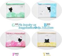China Document Bag with Zipper Storage Holder for Papers Stationery Student Gift, Customized stand up zipper plastic bag for sale