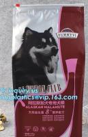 China flat bottom plastic pet food bag with slider zipper, resealable square bottom 5.5kg animal food bag, Dog Pet Food Packag for sale