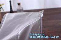 China Fabric zipper professional vinyl slider bag pvc zipper bag, clothing packaging pvc slider zipper bag, slider zipper bag for sale