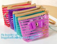 China Holographic Vinyl Film Hologram Bag With Slider Zip, Pvc Holographic Cosmetics Bag, Plastic Zipper Bag/eva zipper bag wi for sale