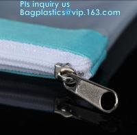 China Bikini Plastic Packaging Clear PVC Swimwear Wet Packaging Bag With Zipper, stand up slider Zip lockk bag for underwear bik for sale