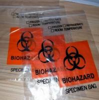 China PE Biohazard Bag with zip,plastic biohazard zipper lock bag, Kangaroo Zipper Bag with Pocket made in China, testing bags for sale