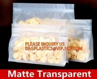 China Stand Up Zipper Pouch Transparent Packaging Zip lockk Bag Zip Lock Plastic Mylar Bag, FDA EU Food Grade Powder Packaging for sale