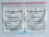 China Medical powder plastic child proof zip lock bags / sachet herbal pills pack aluminium foil pouch, medical grip seal bags for sale