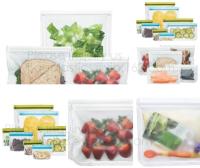 China Reusable Food Storage Freezer PVC Snack Bags FDA Approved Food-Grade PEVA Leak-Proof Sandwich Bags,PEVA Reusable Food St for sale