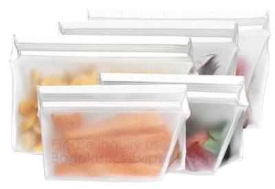 China Reusable Silicone Food Storage Bag Washable Silicone Fresh Bag for Fruits Vegetables Meat Preservation bagplastics bagea for sale