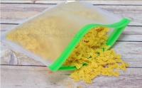 China Silicone Plastic Packaging Food Zip Silicon Freezer Fresh Vegetable Storage Bags Fresh Fridge Food Preservation Bag Reus for sale