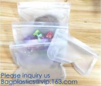 China Large Reusable Vacuum Zipper Preservation Freezer sandwich Zip lockk Cooking Fresh Zip Silicone Food Storage Bags With Tim for sale