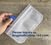 China Seal Reusable PEVA Storage Bags ideal For Food Snacks, Lunch Sandwiches, Makeup,Customized Printing Peva Plastic Materia for sale