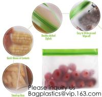 China Eco friendly Zipper Leakproof Freezer Bag Washable Reusable PEVA Sandwich Snacks Storage Bags For Fruits Vegetables Lunc for sale