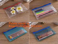 China frosted pvc Zip lockk document file bag, Custom zipper file folder bag, plastic top oppening file bag for sale