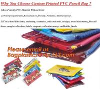 China plastic clear transparent color pvc zipper pencilcase/pencil bag, New funny stationery eco friendly pvc plastic soft red for sale
