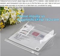 China waterproof water resistant pvc file folder bill bag note bag document bag A4,stationery within mesh PVC waterproof zippe for sale
