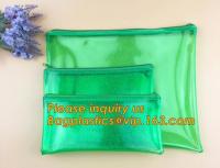 China Promotional custom logo transparent pvc waterproof file pouch plastic document bag with zipper,Stationery Document File for sale