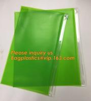 China popular office stationary A4 pvc document bags with zipper,A4 PVC PP clear zipper file folder document bag bagplastics for sale