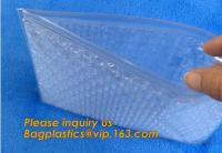 China Cosmetic Slider Zip lockk Bubble Bags Bubble Slide Pouch,Zip lockk esd bubble bag bubble packaging wrap cosmetic pouch slide for sale