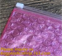 China Holographic Zipper Slider Zip Lock Bubble Bag,Cosmetic Zipper Bag/Rose Gold Slider Bubble Bag with Logo,Slider Bubble Zi for sale