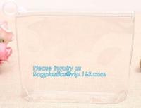 China plastic handle pvc zipper bags,customized pvc zipper bag, Slider Closure Cosmetic Bottle Set Packing PVC Bag, Organizer for sale