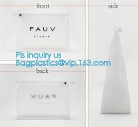 China vinyl travel cosmetic bag, Frosted Slider Zipper PVC Bag for Clothes Packaging, PVC/EVA vinyl slider top zipper bag for for sale