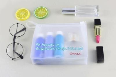 China frosted zipper lock slider packing bag, cosmetic tool packaging sliding zipper bags, waterproof pe Zip lockk slider bags for sale