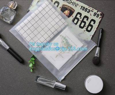 China matte frosted PVC slider zipper bag plastic bag with zipper/pvc zipper lock slider bag/resealable pvc slider zip poly ba for sale