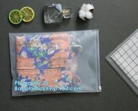 China matte frosted PVC slider zipper bag plastic bag with zipper/pvc zipper lock slider bag/resealable pvc slider zip poly ba for sale
