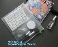 China matte frosted PVC slider zipper bag plastic bag with zipper/pvc zipper lock slider bag/resealable pvc slider zip poly ba for sale