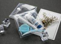 China Slider zipper Clear pvc bag for package Vinyl transparent pvc bag cosmetic packing, PVC Bag with Plastic Zipper and Slid for sale