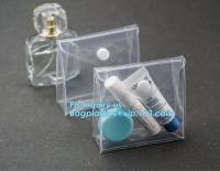 China Slider zipper Clear pvc bag for package Vinyl transparent pvc bag cosmetic packing, PVC Bag with Plastic Zipper and Slid for sale
