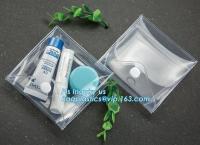 China Slider zipper Clear pvc bag for package Vinyl transparent pvc bag cosmetic packing, PVC Bag with Plastic Zipper and Slid for sale