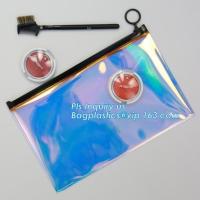 China Transparent PVC zipper slider travel cosmetic bag, commodity package bag, Cosmetic Packing Soft Customized PVC Slider Ba for sale