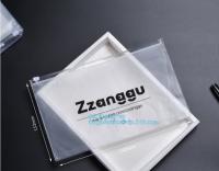 China frosted poly bag with slider for clothing packaging, Frosted plastic bag with slider, apparel packaging bag with Zip lockk for sale