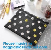 China Travel Toiletry Pouch Nylon Mesh Cosmetic Makeup Organizer Bag Zipper Mesh Makeup Bag,Ladies Eco Makeup Hand Bag for sale