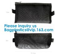 China Mesh Cosmetic Bag Neceser Toiletry Organizer Bag Storage Sets Travel Wash Pouch Makeup Pouch Girl Handbag Zipper Mesh Co for sale