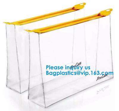 China Clear Small Transparent Poly PVC Zipper File Wallet Packaging Women Travel Clear Wash Organizer Pouch for sale