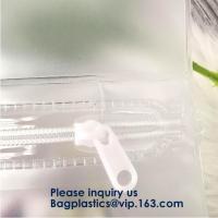 China Horizontal Zipper Bags Design Zipper Bags Logo Frosted Poly Bags For Clothes Shirt Swimwear Bikini Beach Bag Packaging for sale