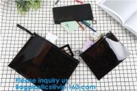 China Transparent Pvc Slider Zipper Bag With Blue Side Gusset,Bottom Gusset Cosmetic Pvc Slider Packaging Bag Bagease Bagplast for sale